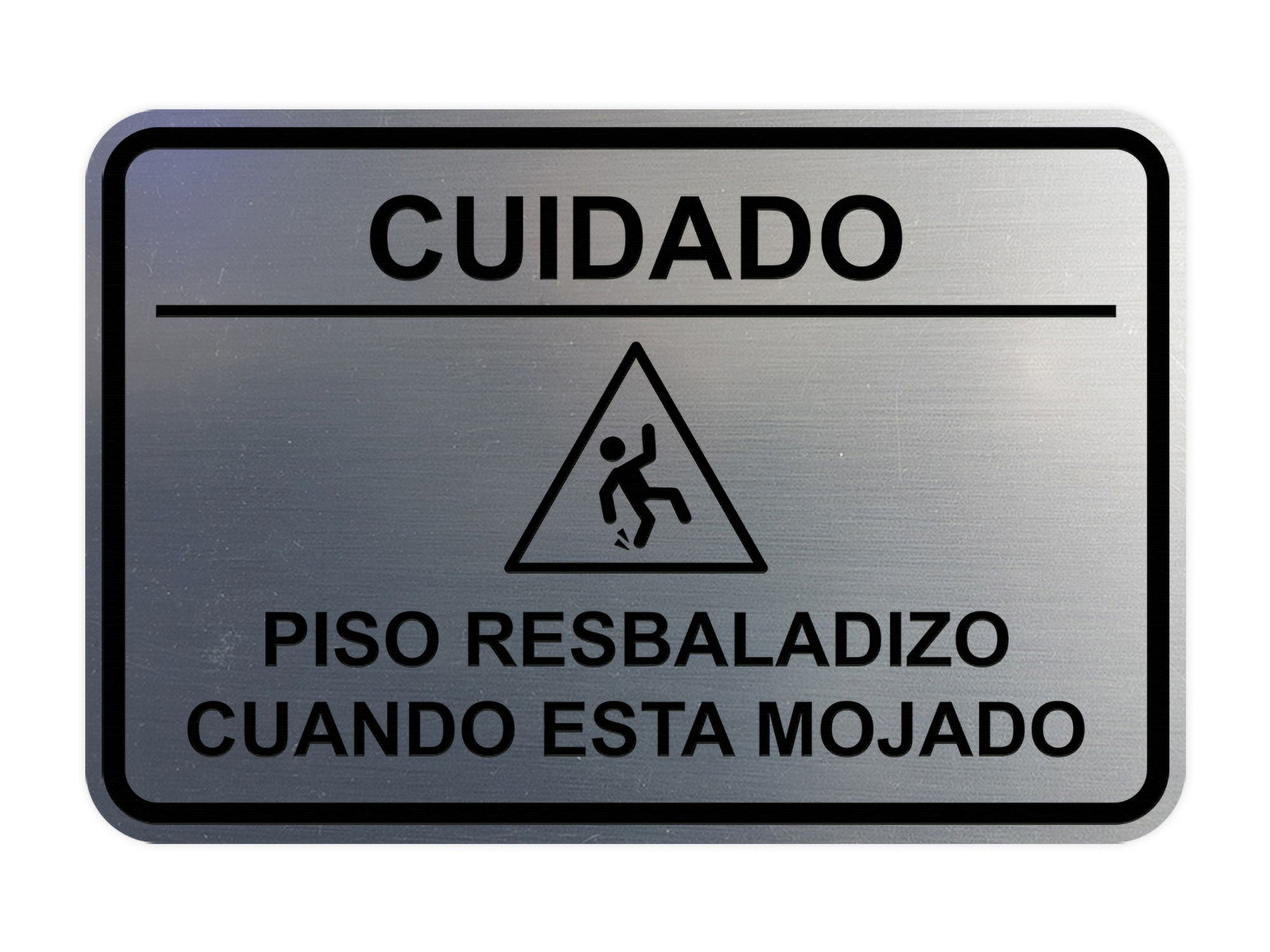 Signs ByLITA Classic Framed Cuidado: Piso Resbaladizo cuando esta ...