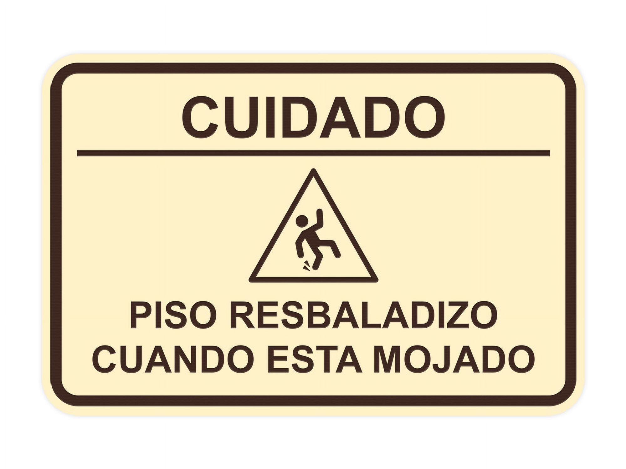 Signs ByLITA Classic Framed Cuidado: Piso Resbaladizo cuando esta ...