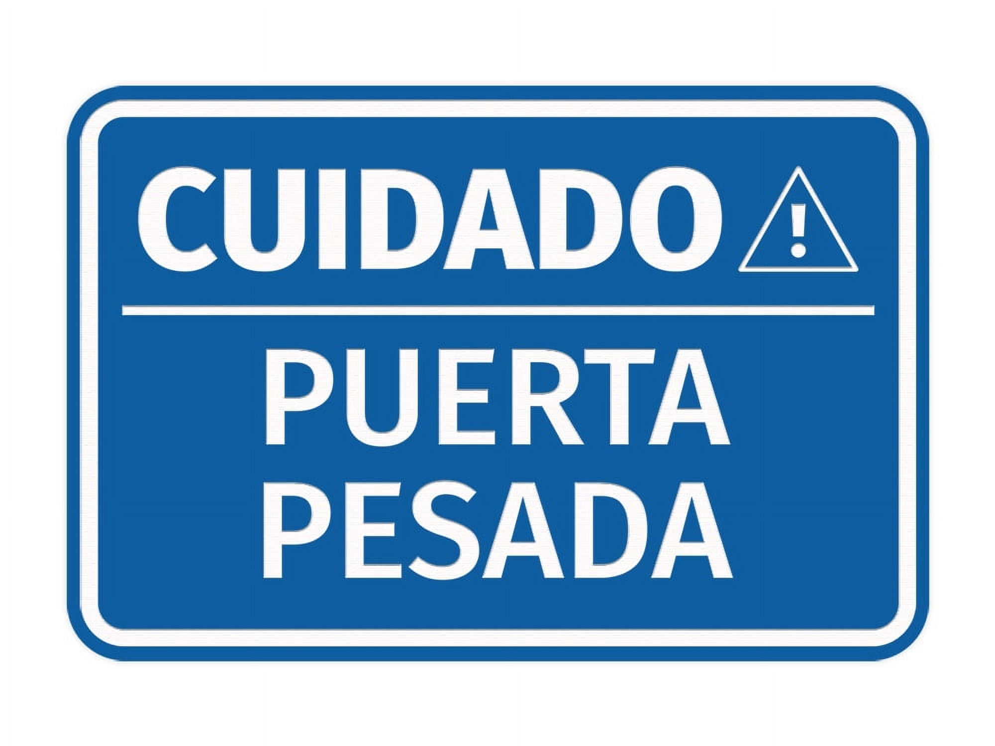 Signs ByLITA Classic Framed Cuidado Puerta Pesada Door or Wall Sign ...