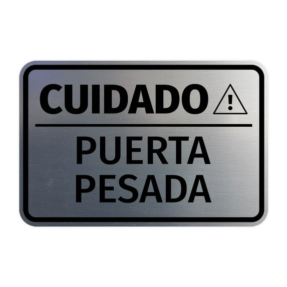 Signs ByLITA Classic Framed Cuidado Puerta Pesada Door or Wall Sign ...