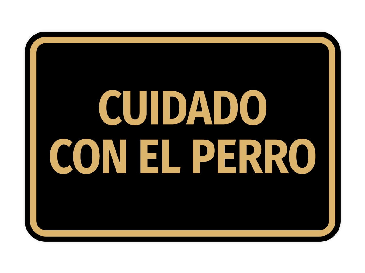 Signs ByLITA Classic Framed Cuidado con El Perro vector Durable ABS ...