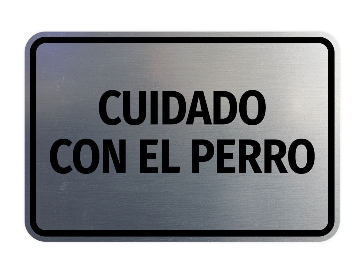 Signs ByLITA Classic Framed Cuidado con El Perro vector Durable ABS ...