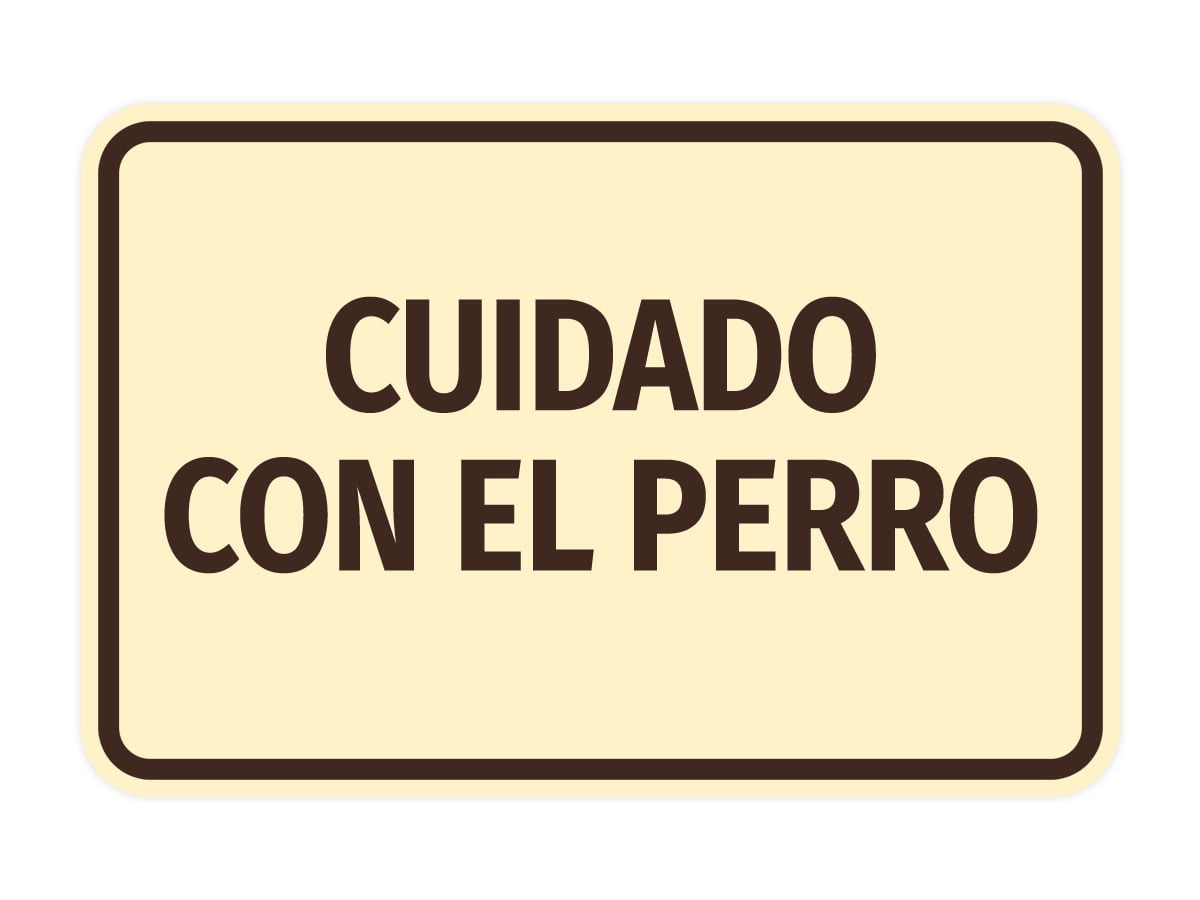 Signs ByLITA Classic Framed Cuidado con El Perro vector Durable ABS ...