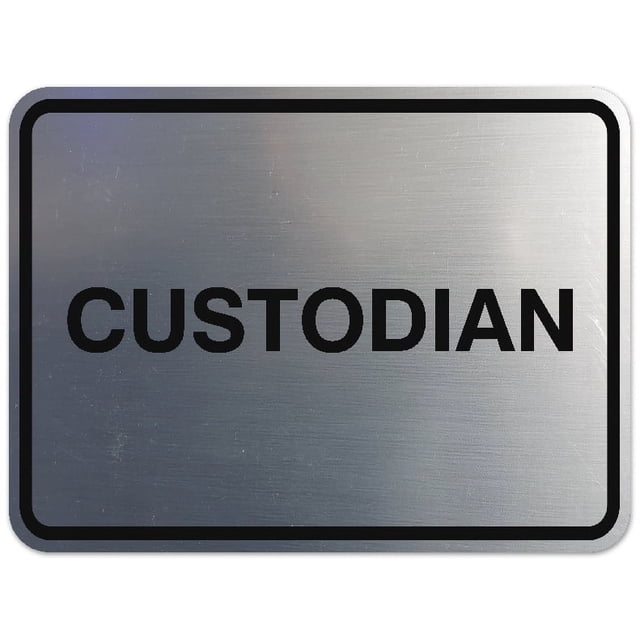 Signs ByLITA Classic Framed Custodian Sign - Easy Installation ...