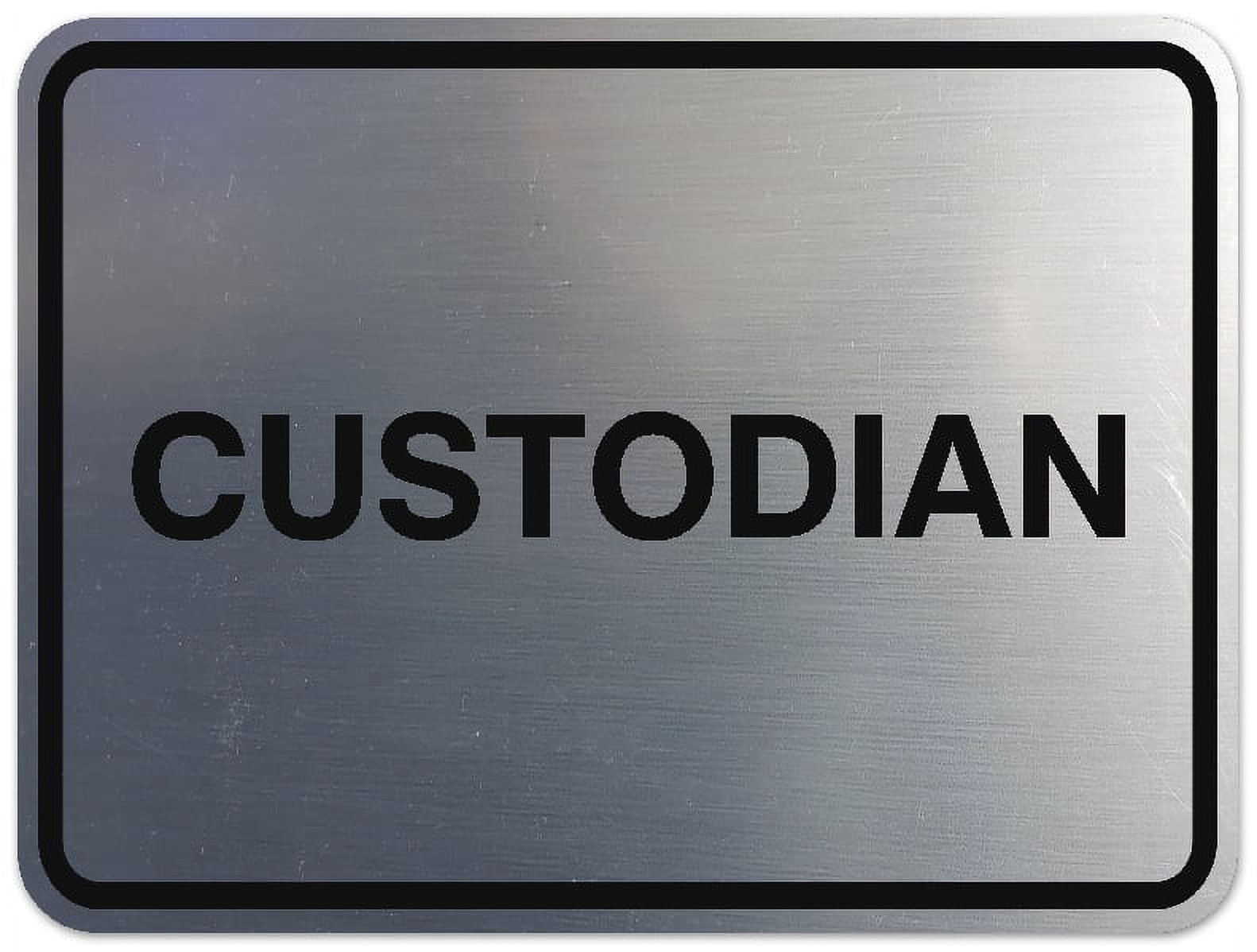 Signs ByLITA Classic Framed Custodian Sign - Easy Installation ...