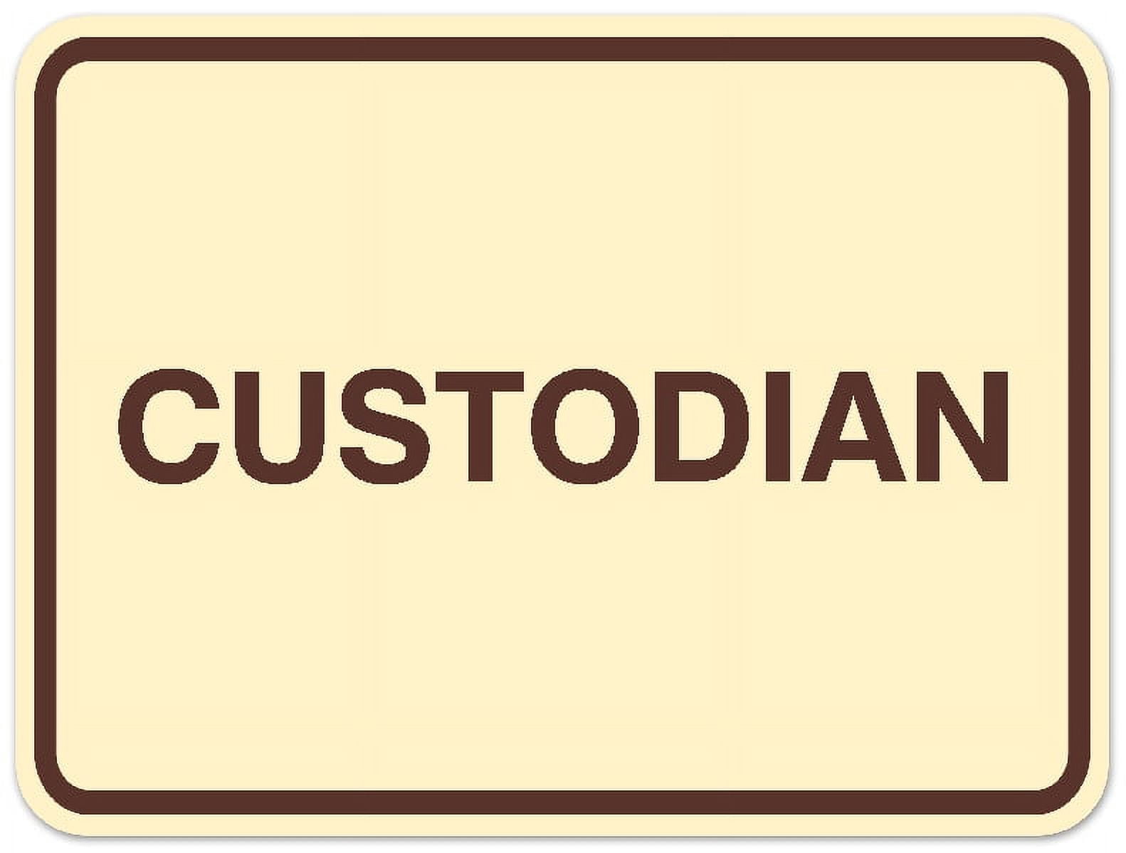 Signs ByLITA Classic Framed Custodian Sign - Easy Installation ...
