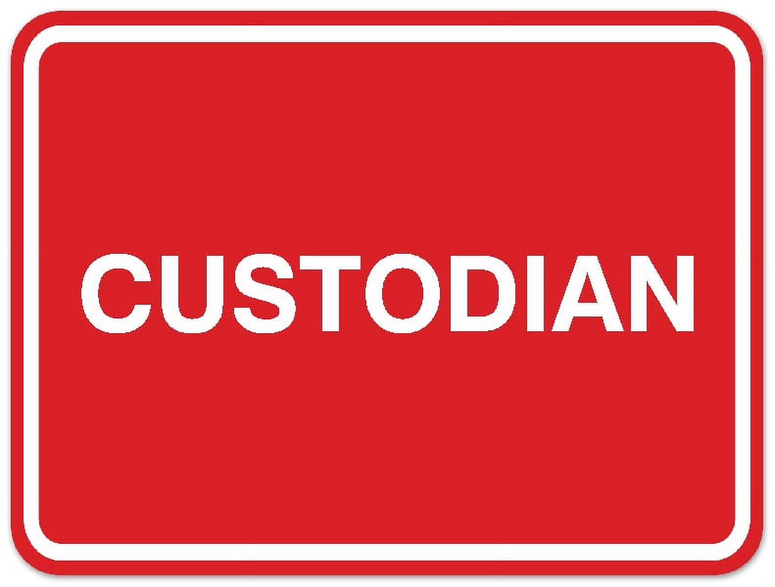 Signs ByLITA Classic Framed Custodian Sign - Easy Installation ...