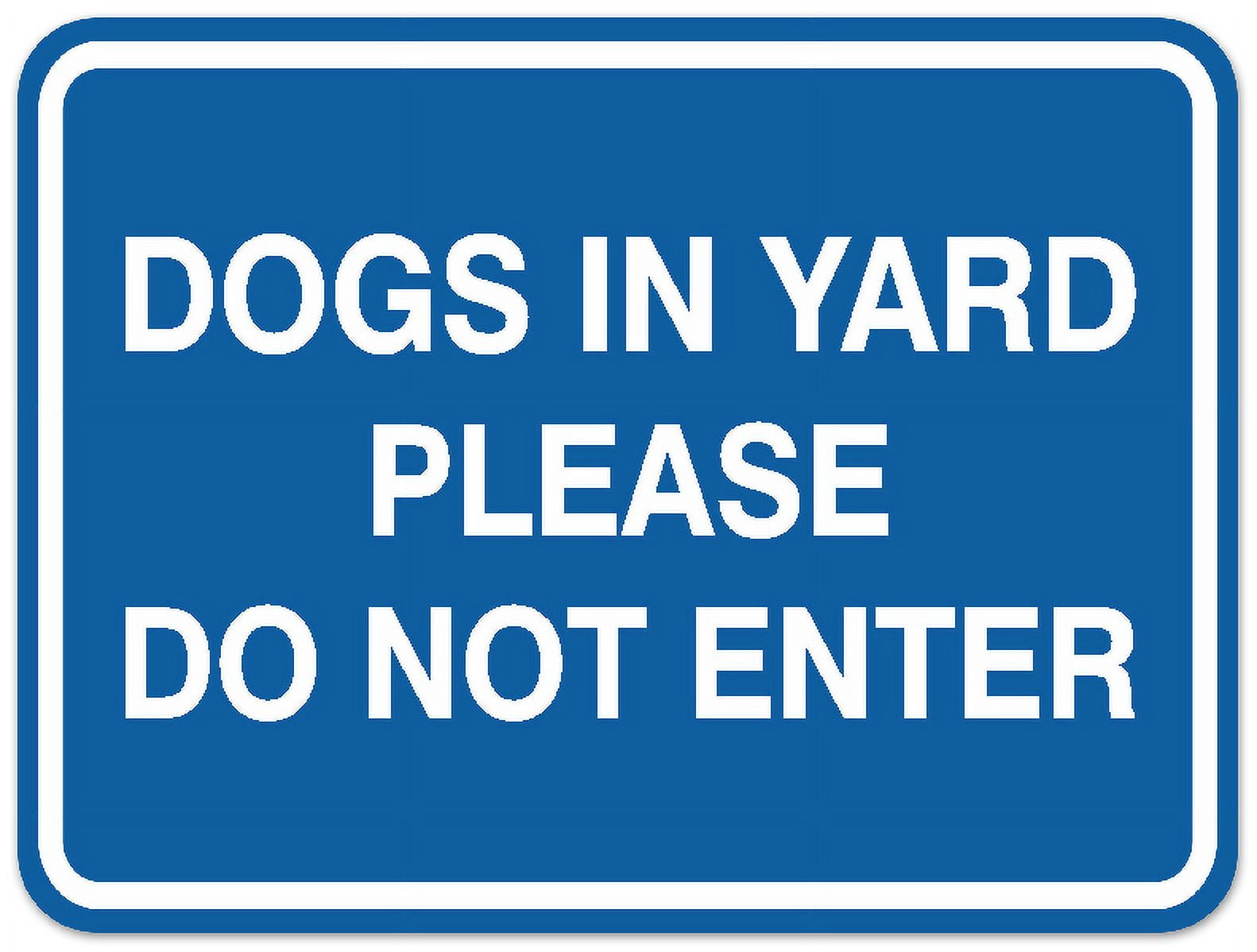 Signs ByLITA Classic Framed DOGS IN YARD PLEASE DO NOT ENTER Door or ...