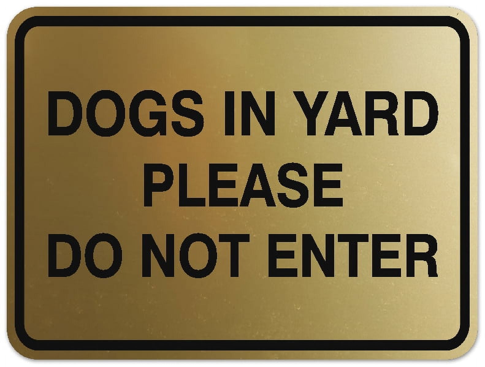 Signs ByLITA Classic Framed DOGS IN YARD PLEASE DO NOT ENTER Door or ...