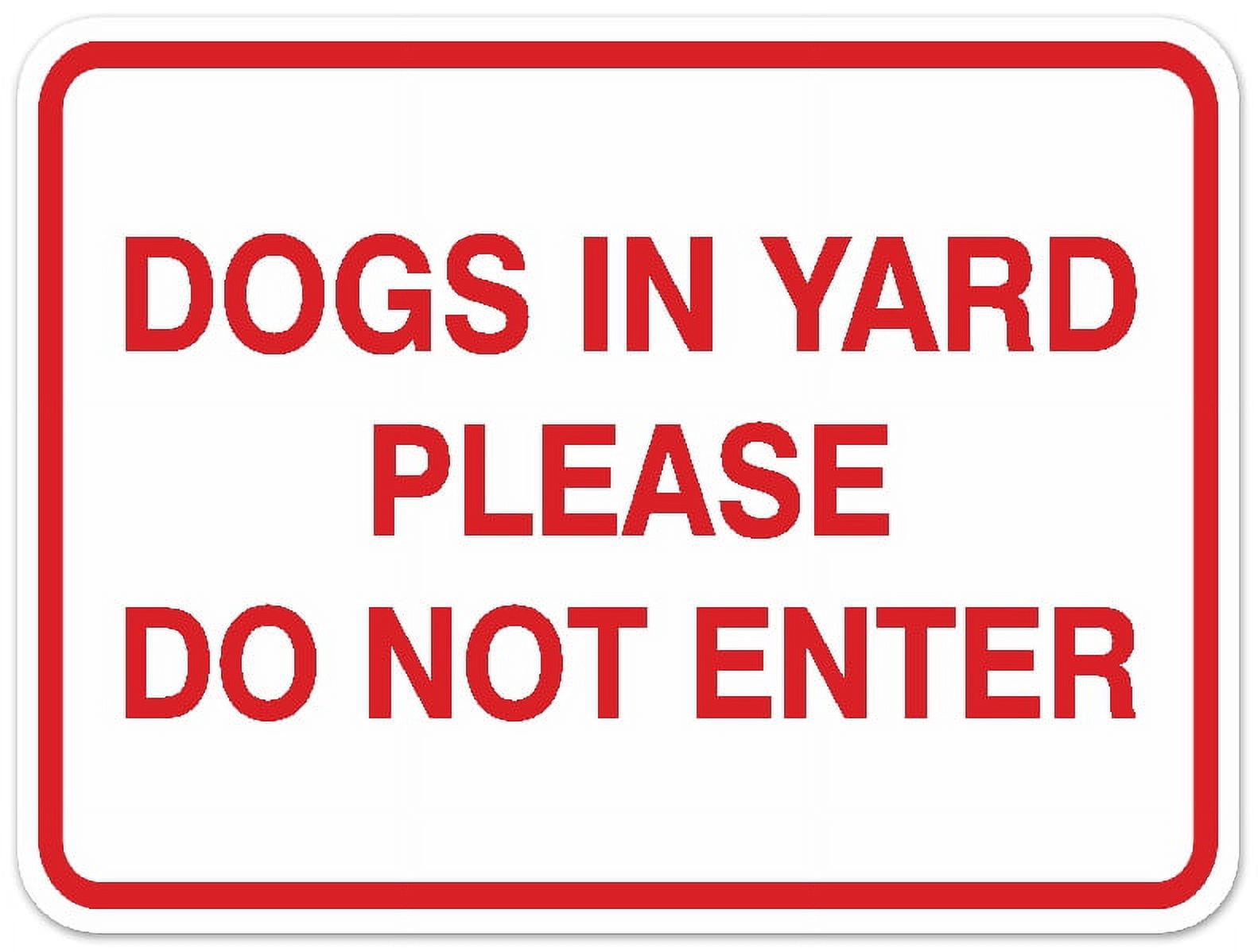 Signs ByLITA Classic Framed DOGS IN YARD PLEASE DO NOT ENTER Door or ...