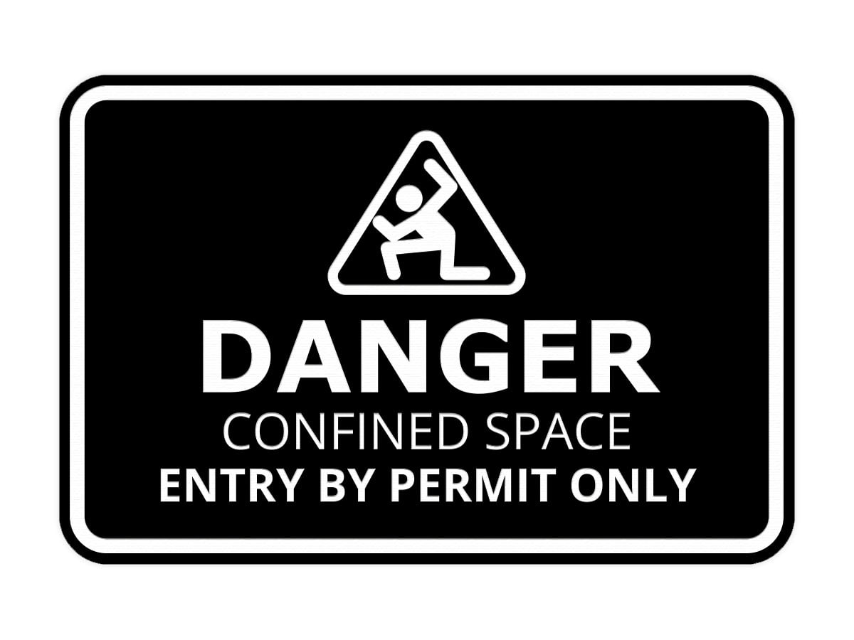 Signs ByLITA Classic Framed Danger: Confined Space - Entry by Permit ...