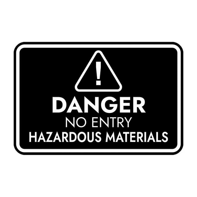 Signs ByLITA Classic Framed Danger: No Entry - Hazardous Materials Door ...