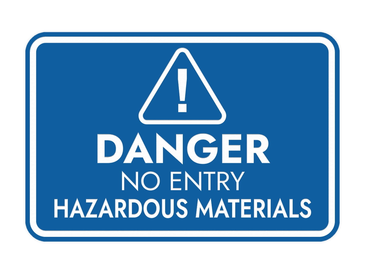 Signs ByLITA Classic Framed Danger: No Entry - Hazardous Materials Door ...