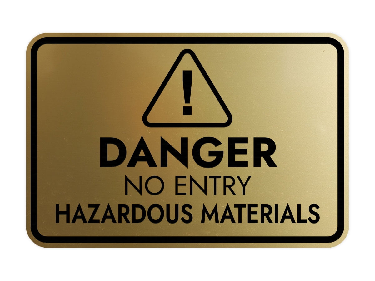 Signs ByLITA Classic Framed Danger: No Entry - Hazardous Materials Door ...