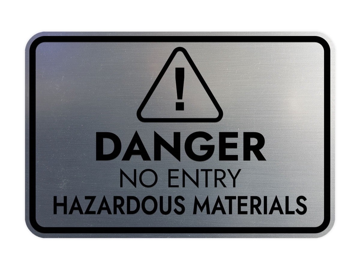 Signs ByLITA Classic Framed Danger: No Entry - Hazardous Materials Door ...