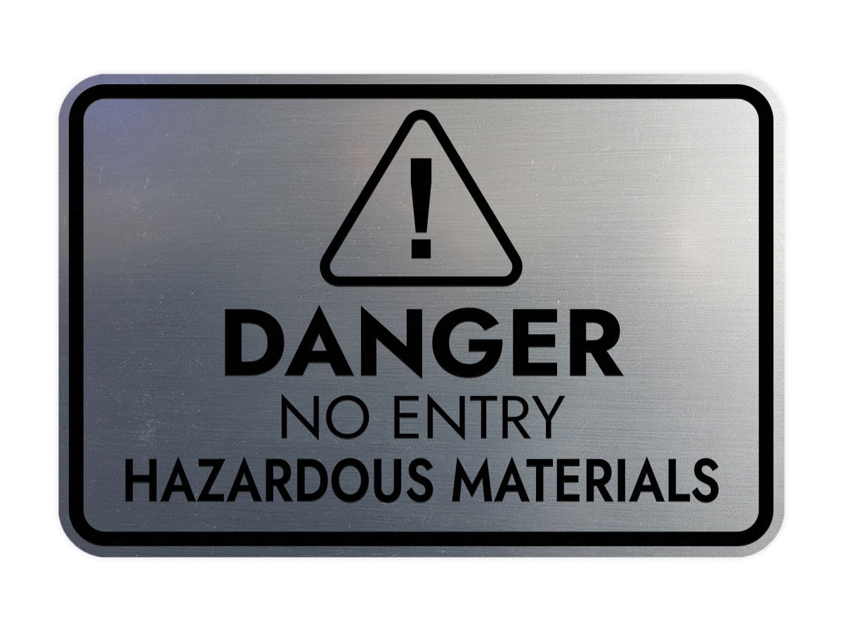 Signs ByLITA Classic Framed Danger: No Entry - Hazardous Materials Door ...