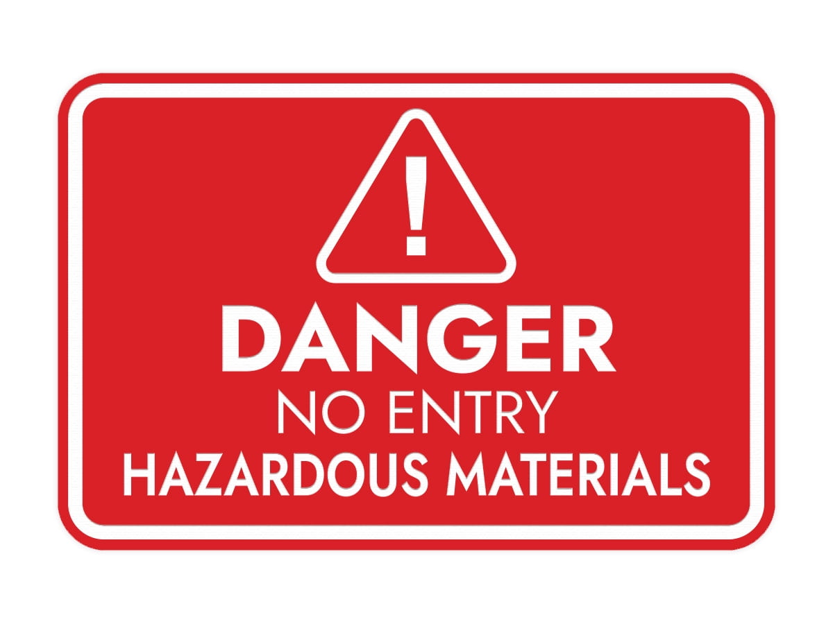 Signs ByLITA Classic Framed Danger: No Entry - Hazardous Materials Door ...