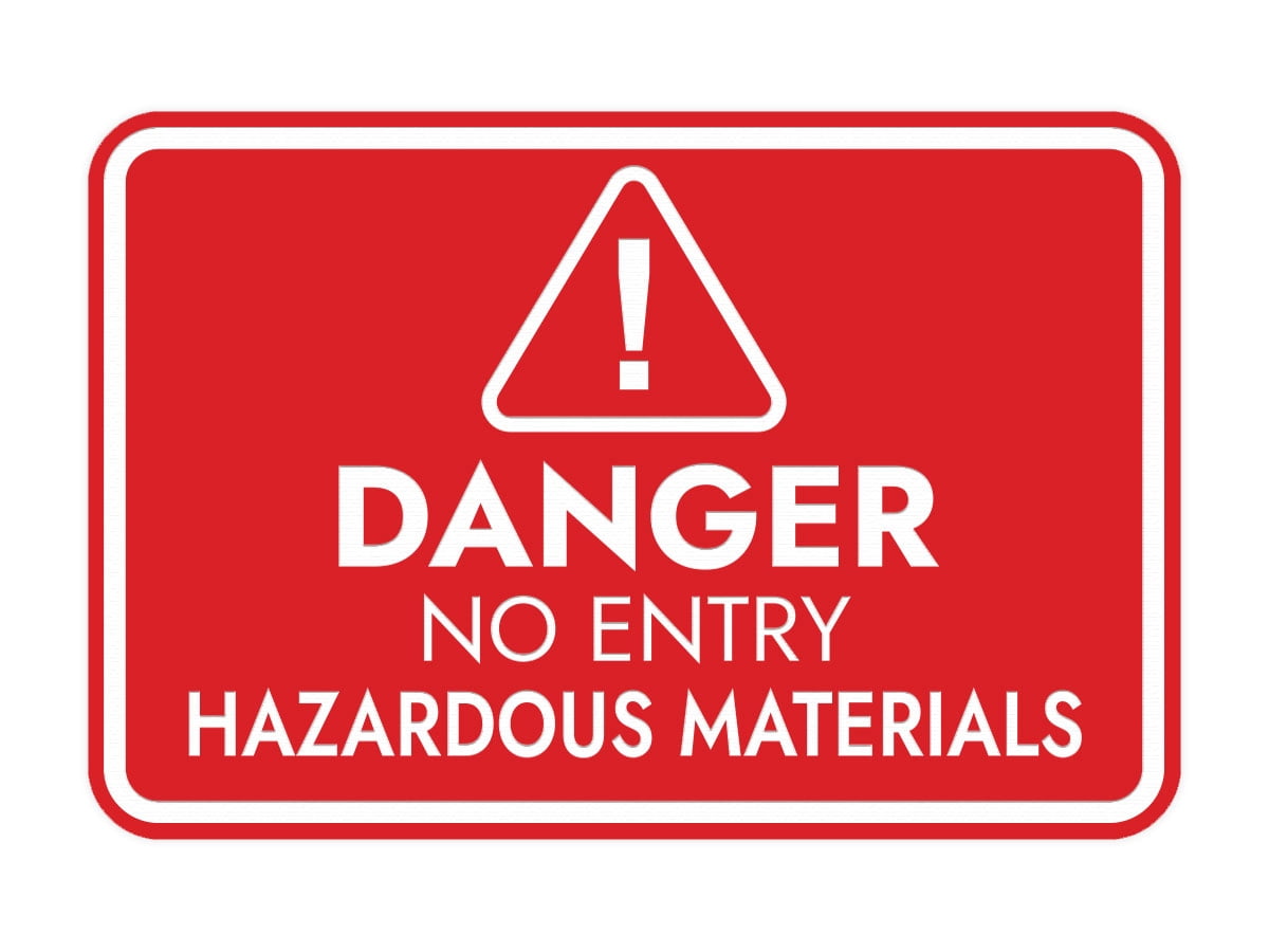 Signs ByLITA Classic Framed Danger: No Entry - Hazardous Materials Door ...