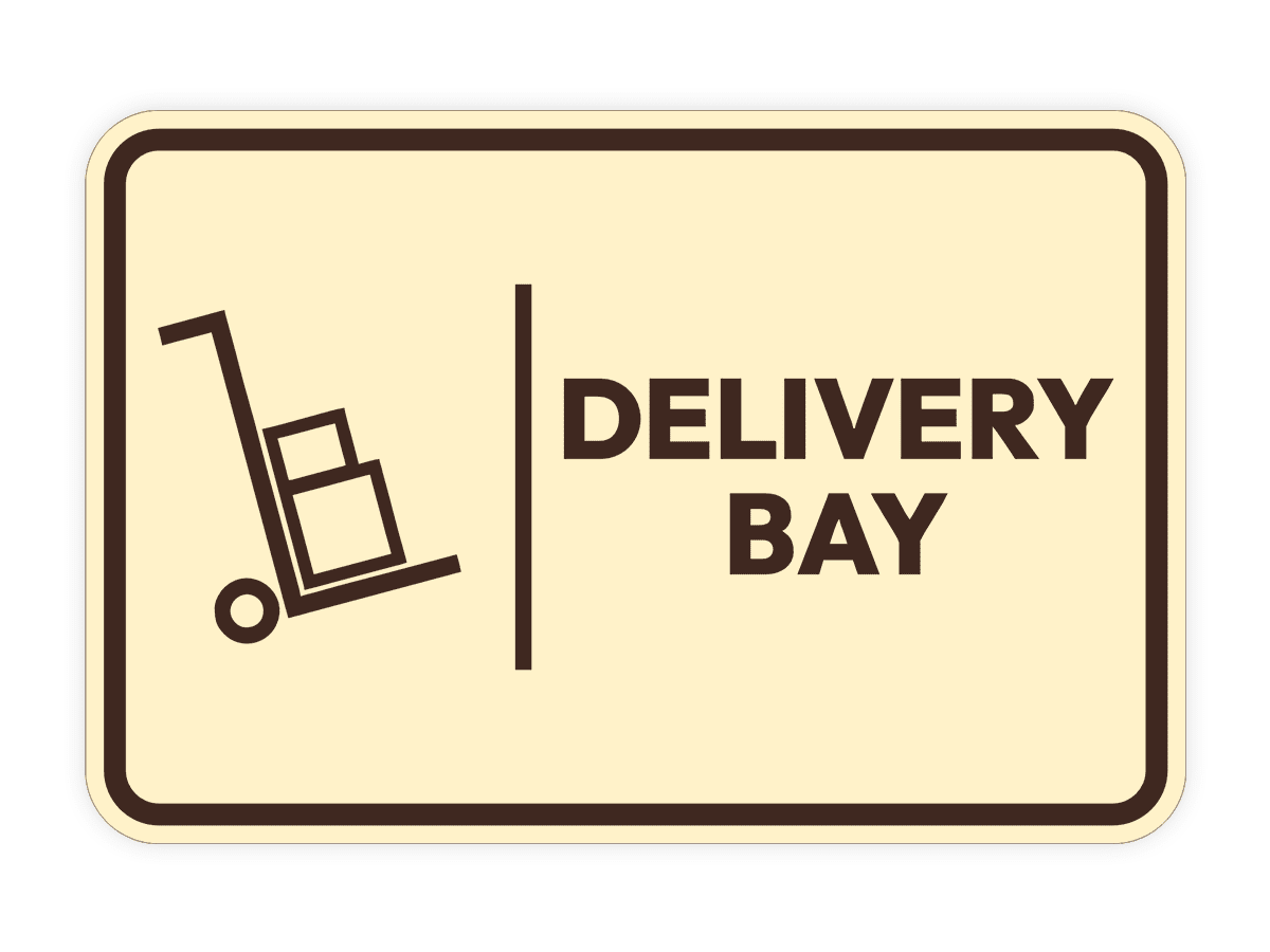 Signs ByLITA Classic Framed Delivery Bay Door or Wall Sign Easy ...