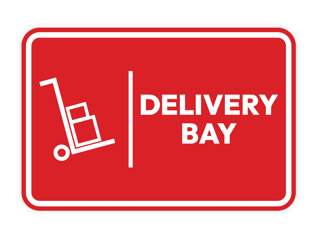 Signs ByLITA Classic Framed Delivery Bay Door or Wall Sign Easy ...