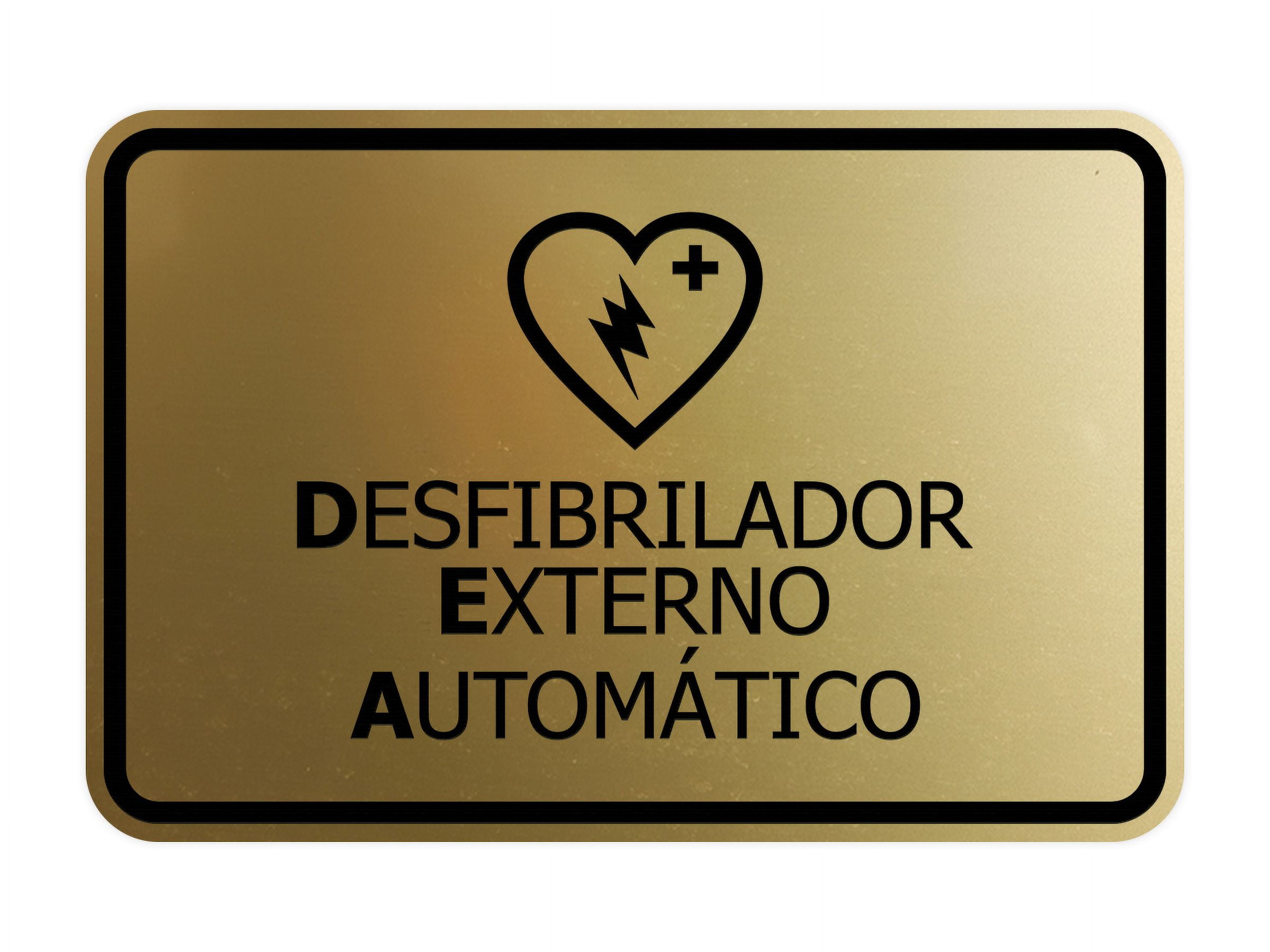 Signs ByLITA Classic Framed Desfibrilador Externo Automatico Door or ...