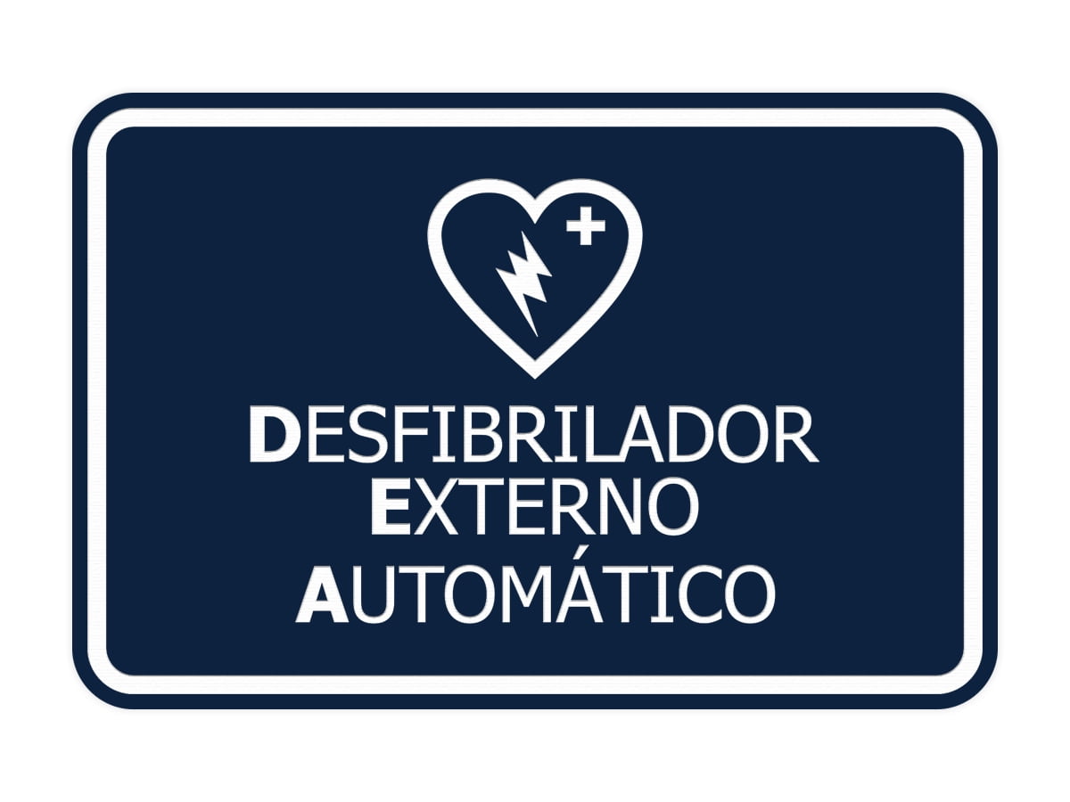 Signs ByLITA Classic Framed Desfibrilador Externo Automatico Door or ...