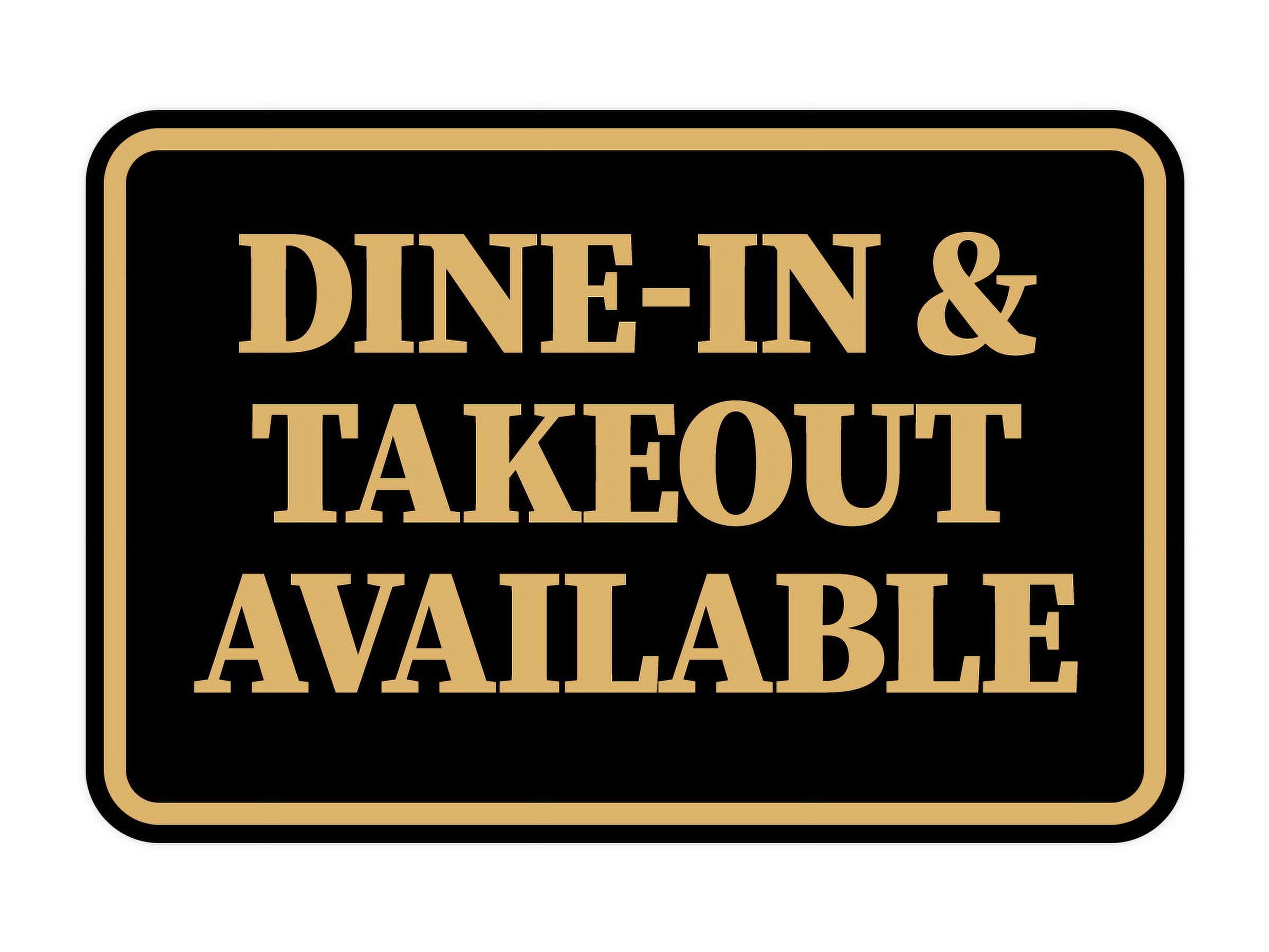 Signs ByLITA Classic Framed Dine-In And Takeout Available Door or Wall ...