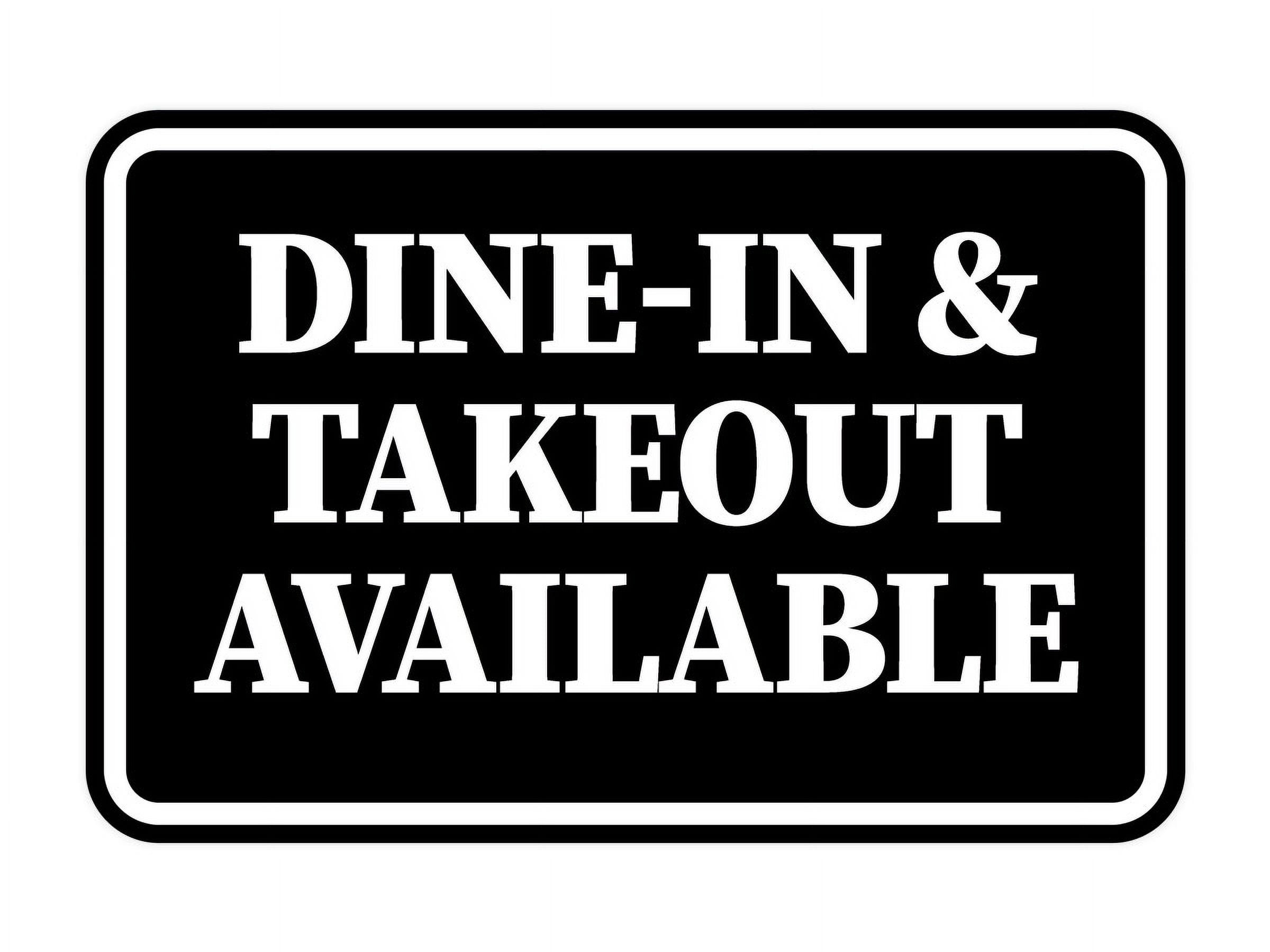 Signs ByLITA Classic Framed Dine-In And Takeout Available Door or Wall ...
