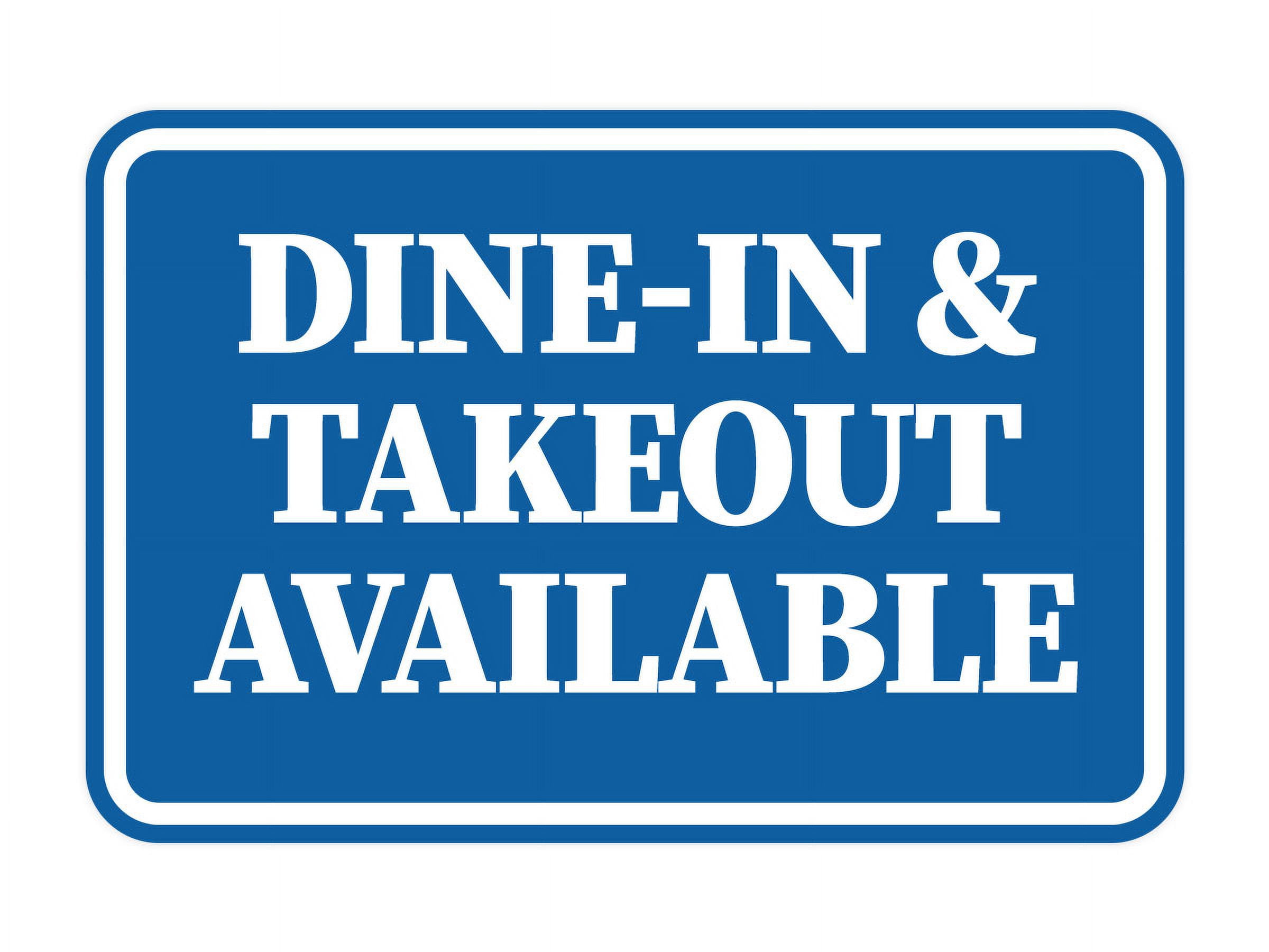 Signs ByLITA Classic Framed Dine-In And Takeout Available Door or Wall ...
