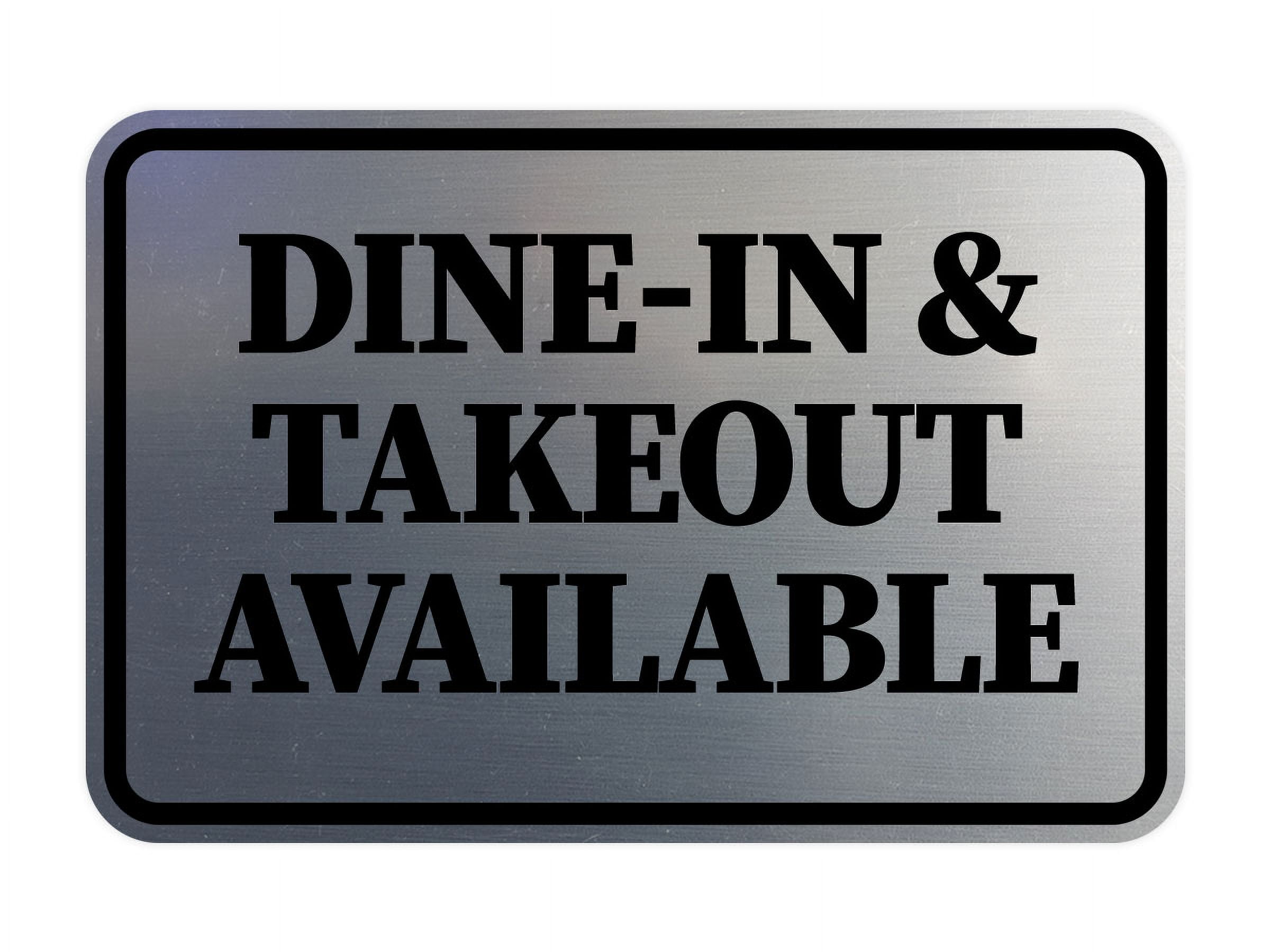 Signs ByLITA Classic Framed Dine-In And Takeout Available Door or Wall ...