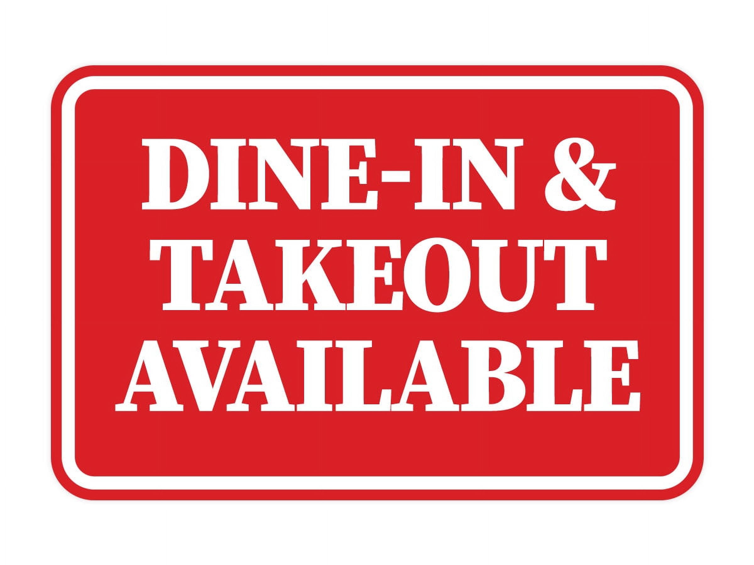 Signs ByLITA Classic Framed Dine-In And Takeout Available Door or Wall ...