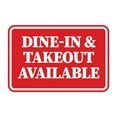 Signs ByLITA Classic Framed Dine-In And Takeout Available Door or Wall ...