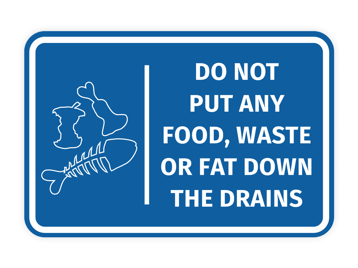 Signs ByLITA Classic Framed Do Not Put Any Food, Waste or Fat Down The ...