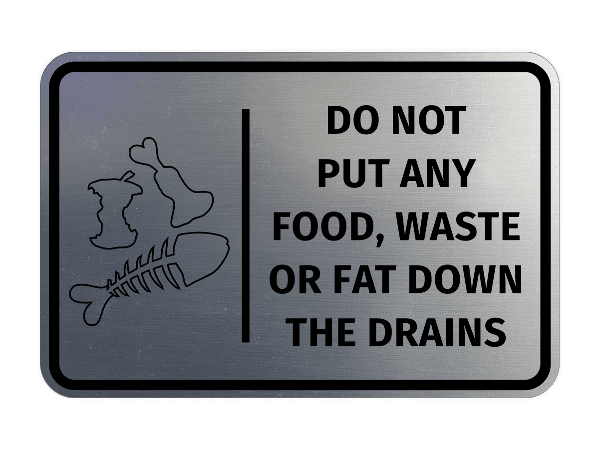 Signs ByLITA Classic Framed Do Not Put Any Food, Waste or Fat Down The ... Signs ByLITA Classic Framed Do Not Put Any Food, Waste or Fat Down The ...