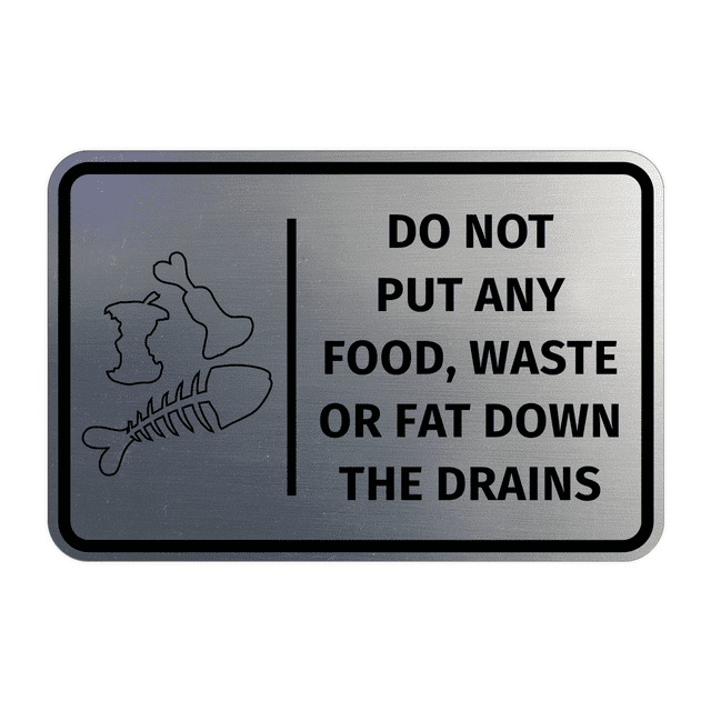 Signs ByLITA Classic Framed Do Not Put Any Food, Waste or Fat Down The ...
