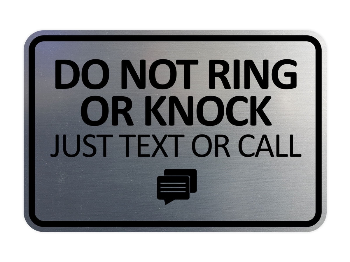 Signs ByLITA Classic Framed Do Not Ring Bell or Knock Please Text or ...