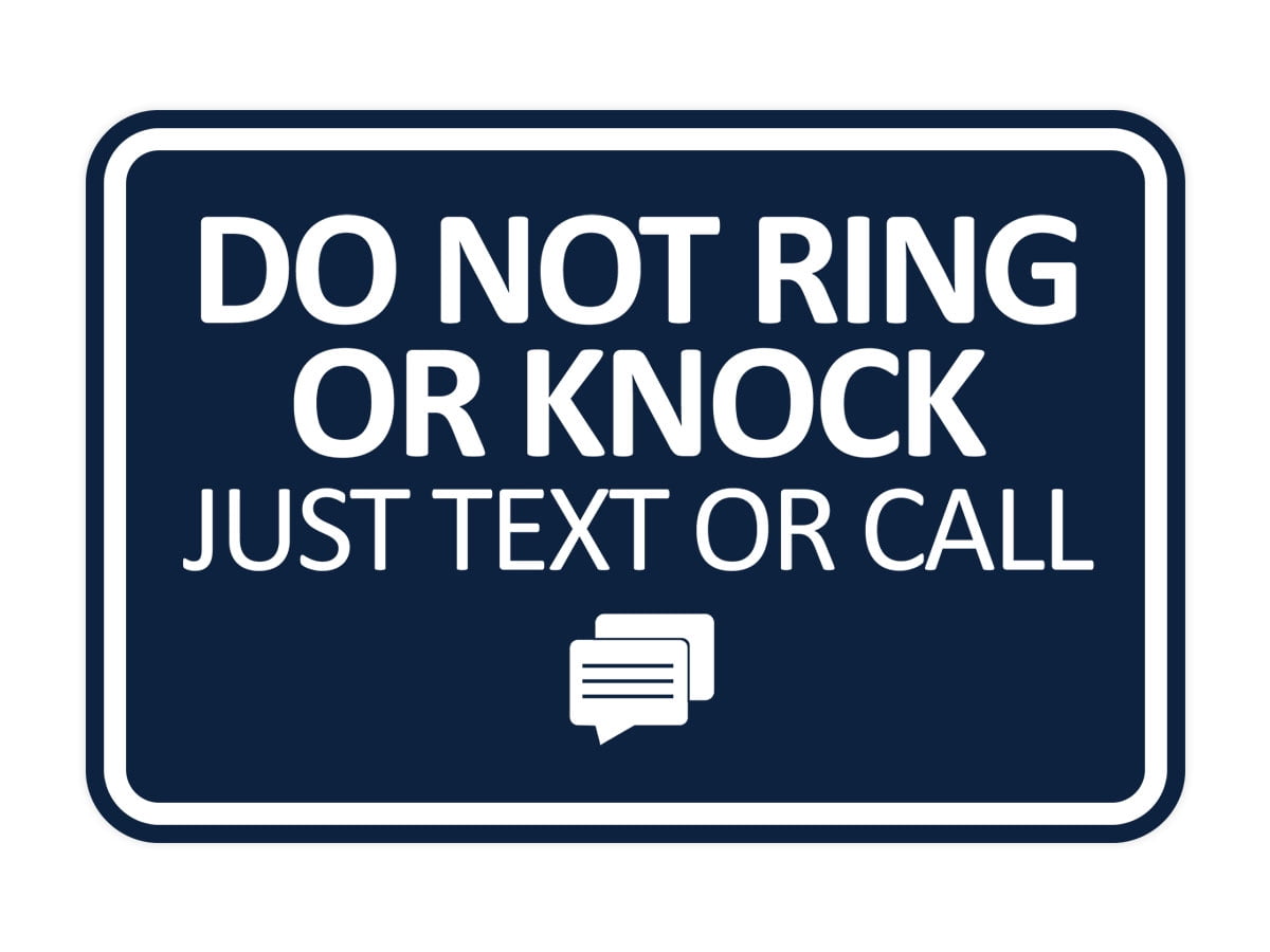Signs ByLITA Classic Framed Do Not Ring Bell or Knock Please Text or ...