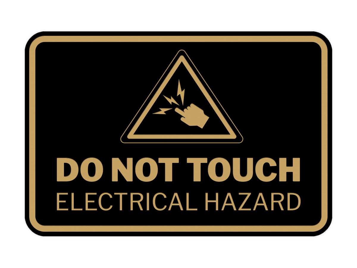 Signs ByLITA Classic Framed Do Not Touch Electrical Hazard Durable ABS ...
