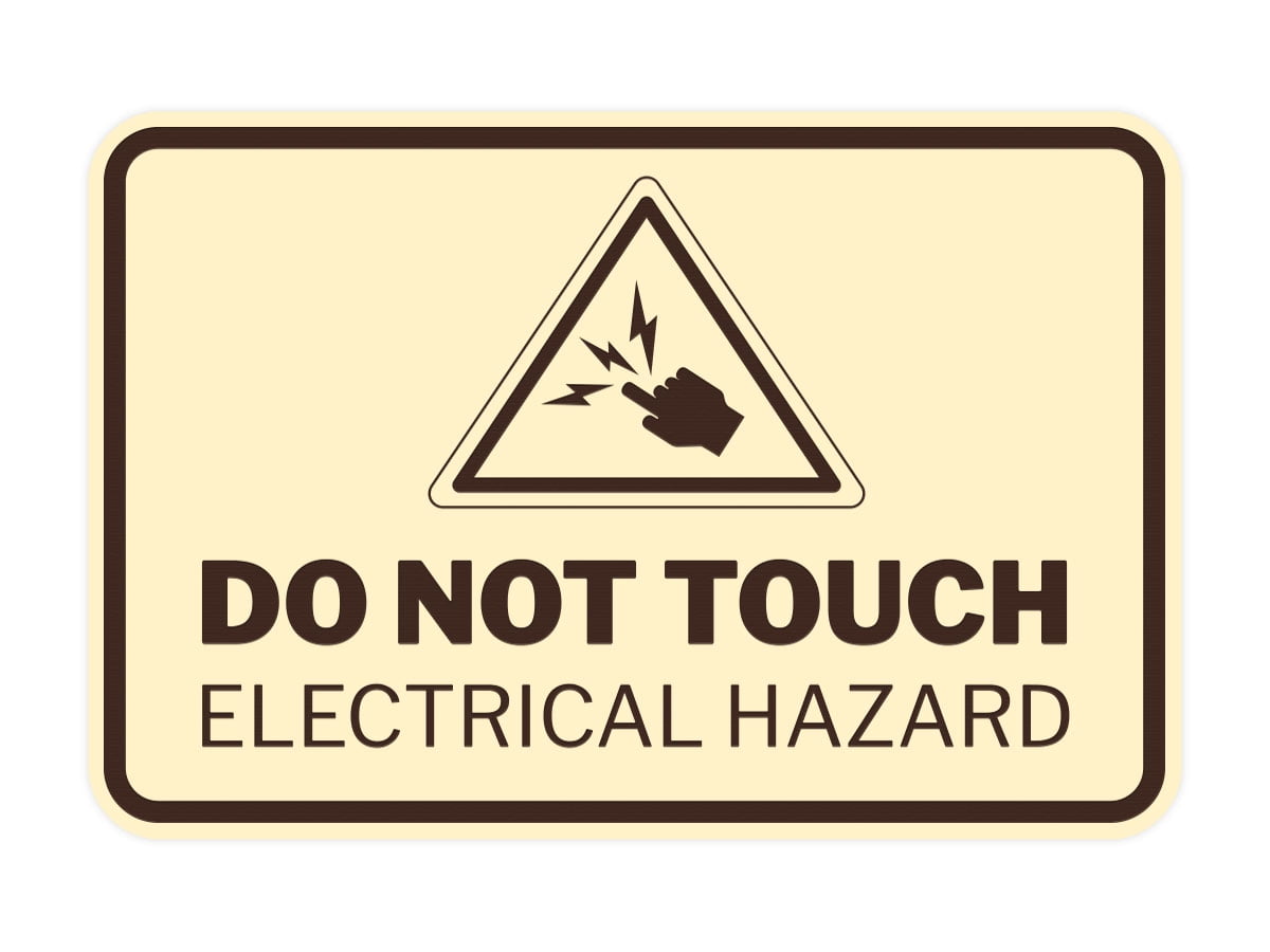 Signs ByLITA Classic Framed Do Not Touch Electrical Hazard Durable ABS ...