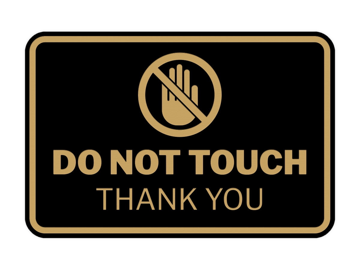 Signs ByLITA Classic Framed Do Not Touch Thank You Sign (Black Gold ...