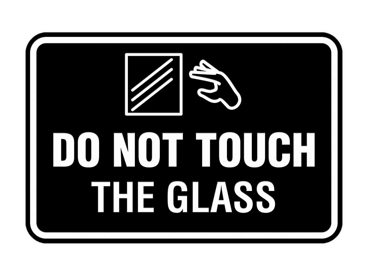 Signs ByLITA Classic Framed Do Not Touch The Glass Sign (Black) - Small ...