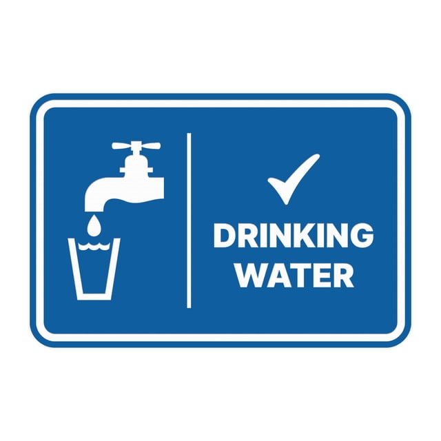 Signs ByLITA Classic Framed Drinking Water Sign (Blue) - Large ...