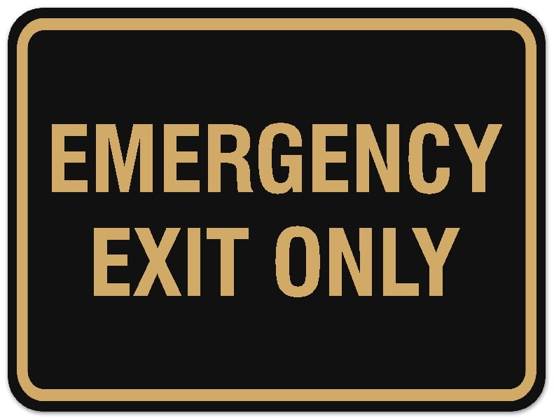 Signs ByLITA Classic Framed Emergency Exit Only Sign - Easy ...