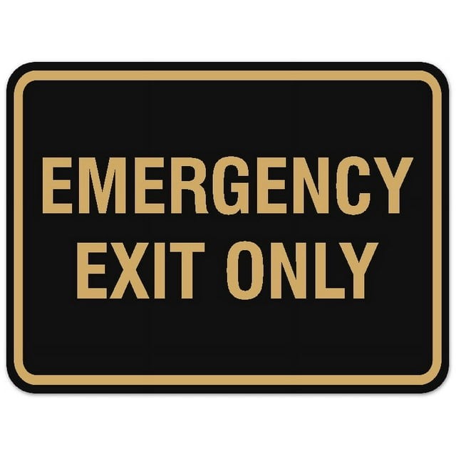 Signs ByLITA Classic Framed Emergency Exit Only Sign - Easy ...