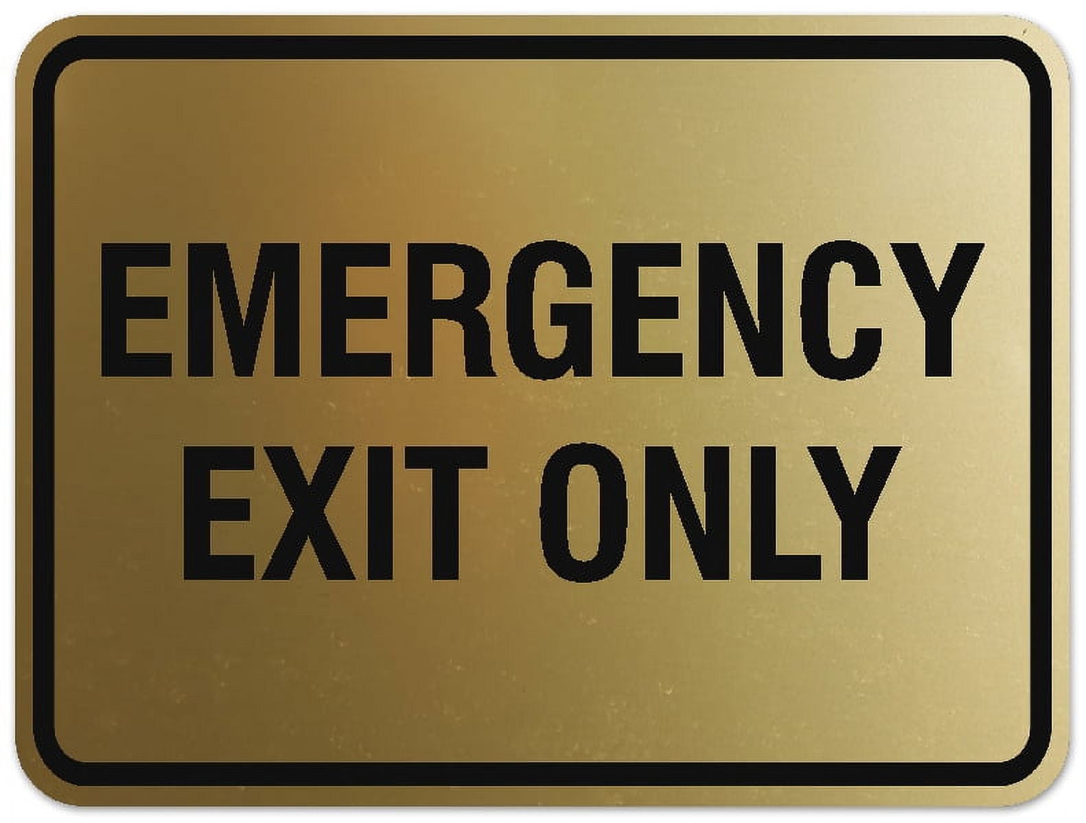 Signs ByLITA Classic Framed Emergency Exit Only Sign - Easy ...