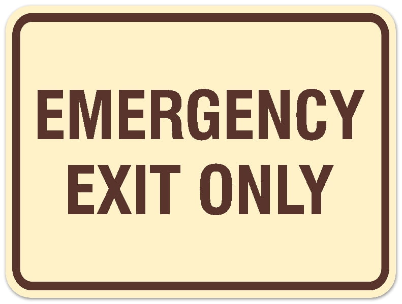 Emergency Exit Only Sign Printable