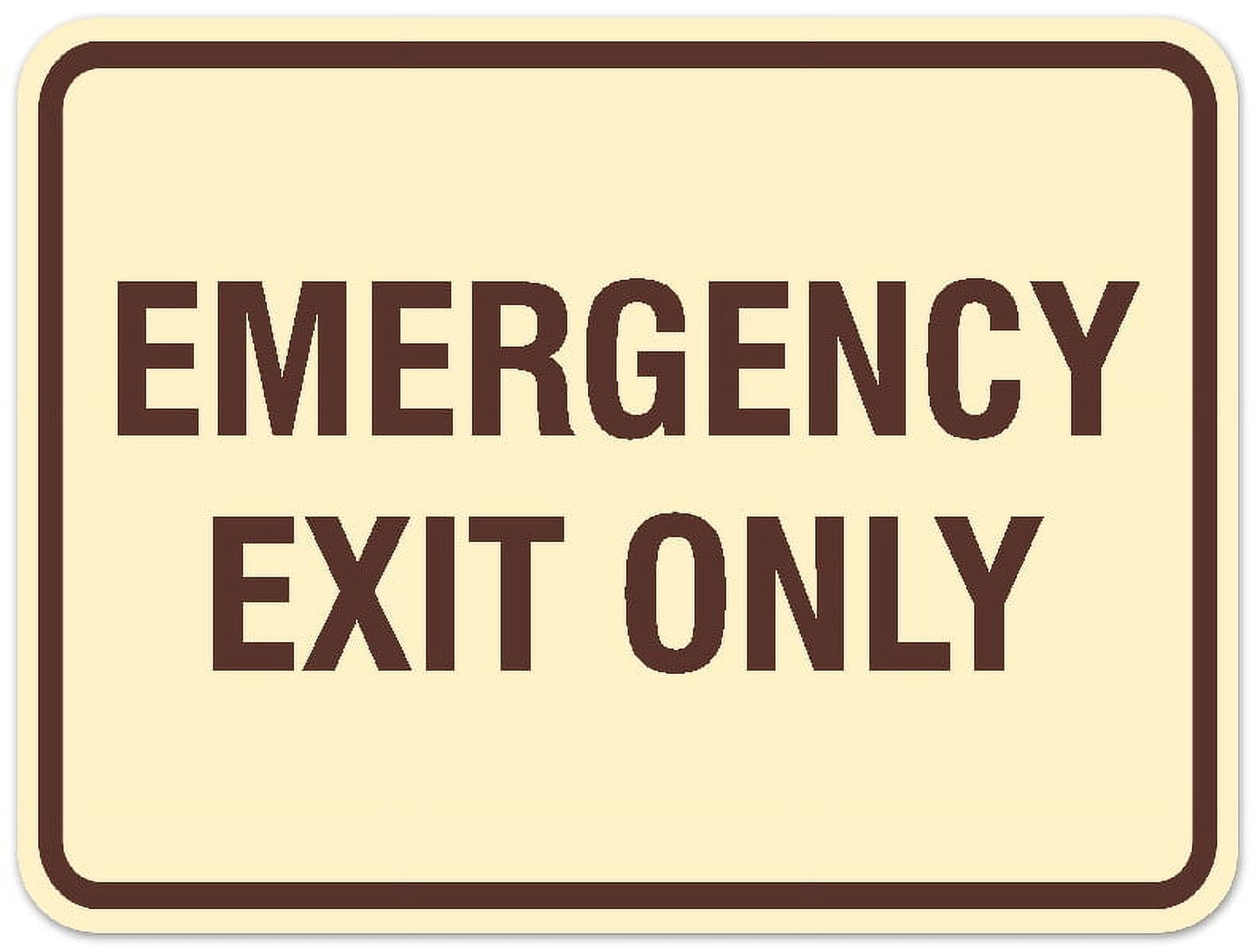 Signs ByLITA Classic Framed Emergency Exit Only Sign - Easy ...