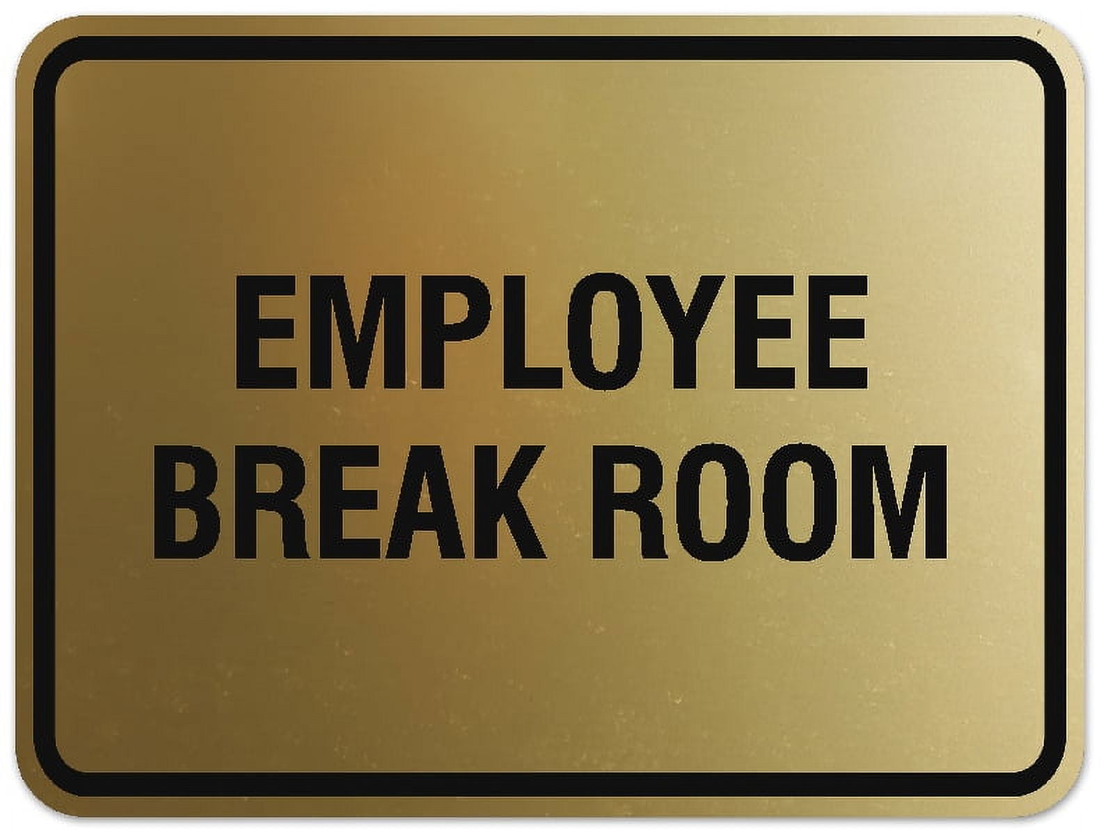 Signs ByLITA Classic Framed Employee Break Room Sign - Easy ...
