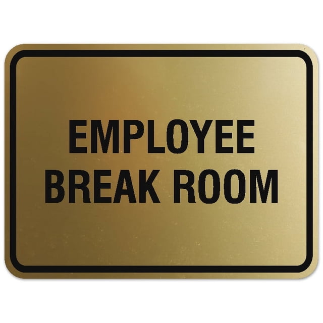 Signs ByLITA Classic Framed Employee Break Room Sign - Easy ...