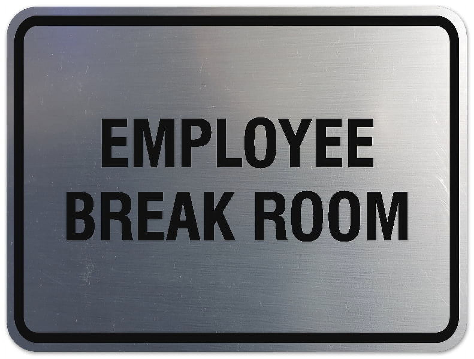 Signs ByLITA Classic Framed Employee Break Room Sign - Easy ...